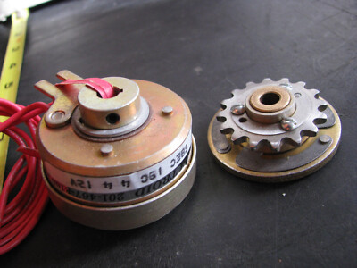 nos ELECTROID CLUTCH BRAKE ASSEMBLY 12VDC 1/4" Hollow Bore SBEC 19C44 ...