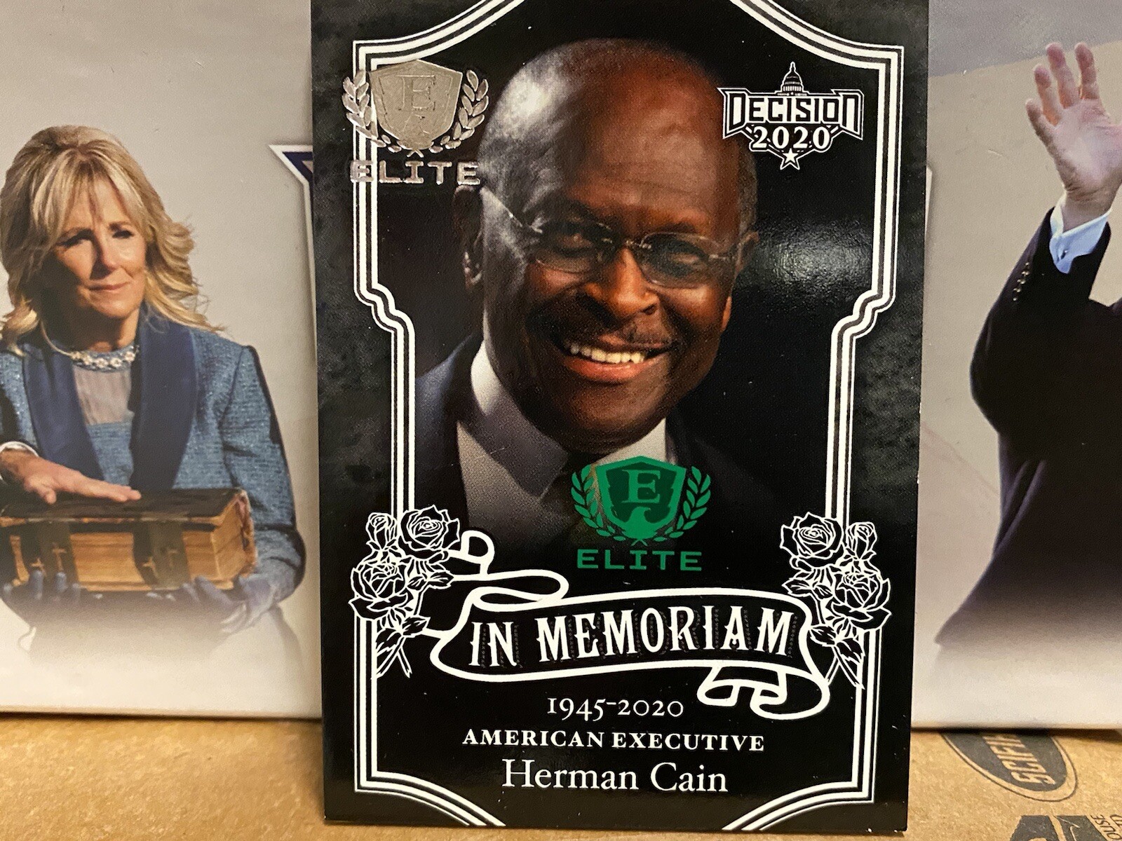 2020 Decision 2020 Elite In Memoriam Green Herman Cain #E20 | eBay