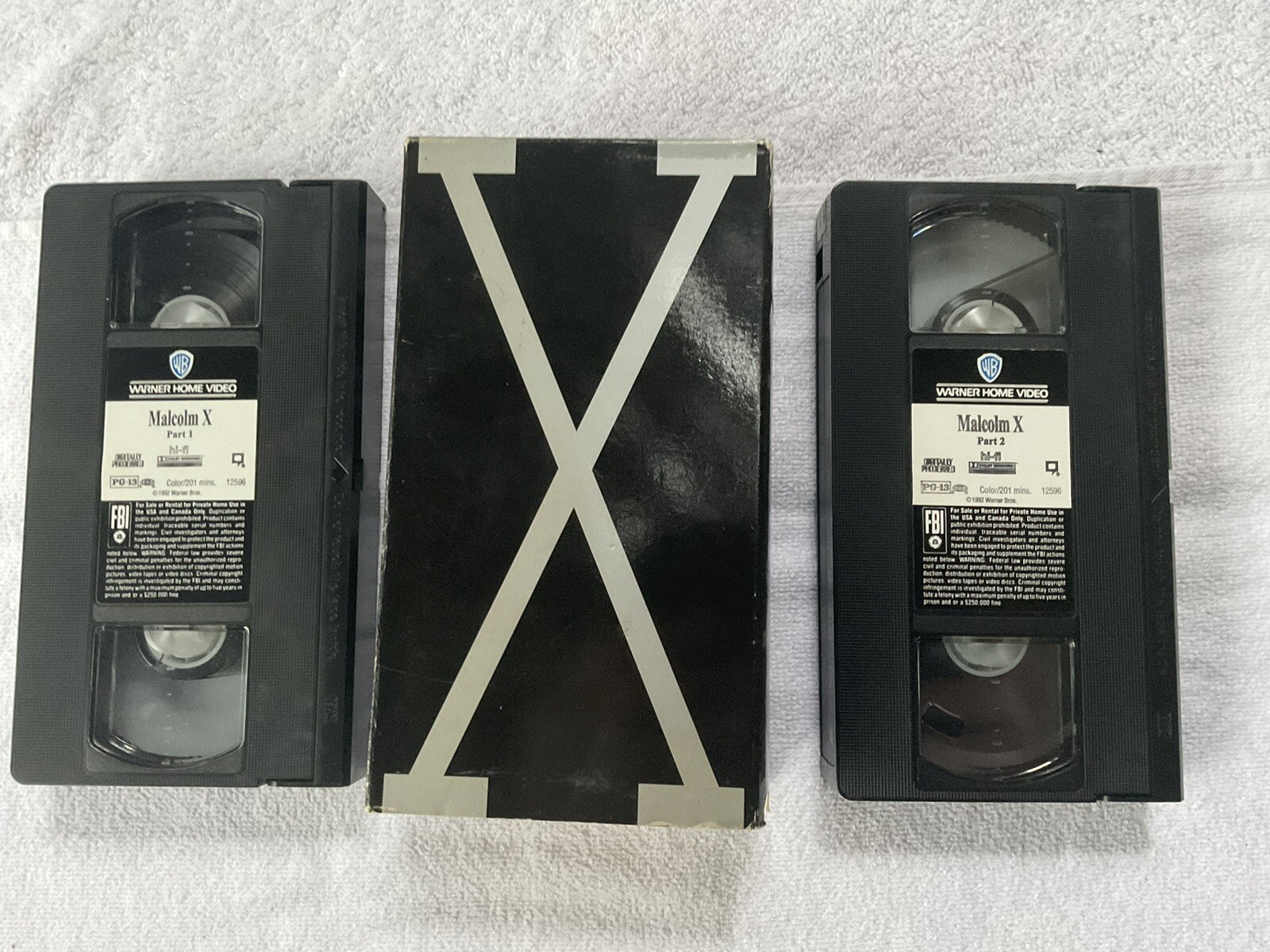 Malcolm X VHS Set 2-Tape Denzel Washington Rare Warner Brothers ...