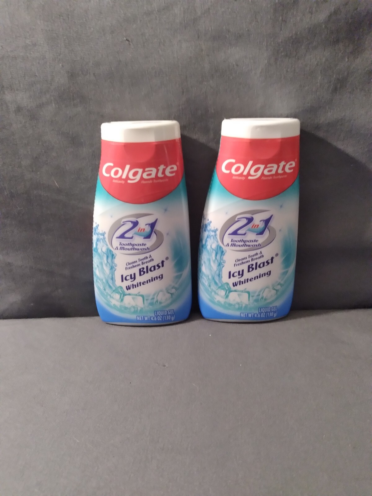 2 X COLGATE 2 IN 1 WHITENING STAIN LIFTERS TOOTHPASTE & MOUTHWASH 4.6oz ...