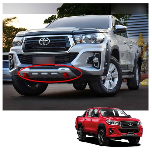 Front Skid Bumper Guards Cover Grey Silver Fits Toyota Hilux Rocco SR5 ...