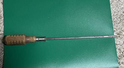 Mac Tools Vintage 7.5" Blade Flat Head Screwdriver Wooden Handle | eBay