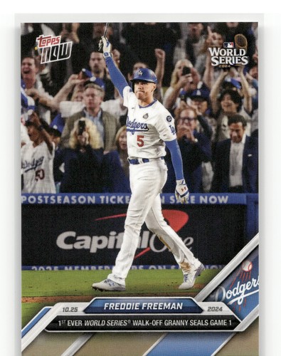 FREDDIE FREEMAN World Series Walk Off Home Run 2024 Topps Now #866 ...