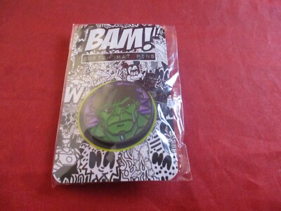 Bam! "Indestructible" The Incredible Hulk Marvel Enamel Pin Button ...