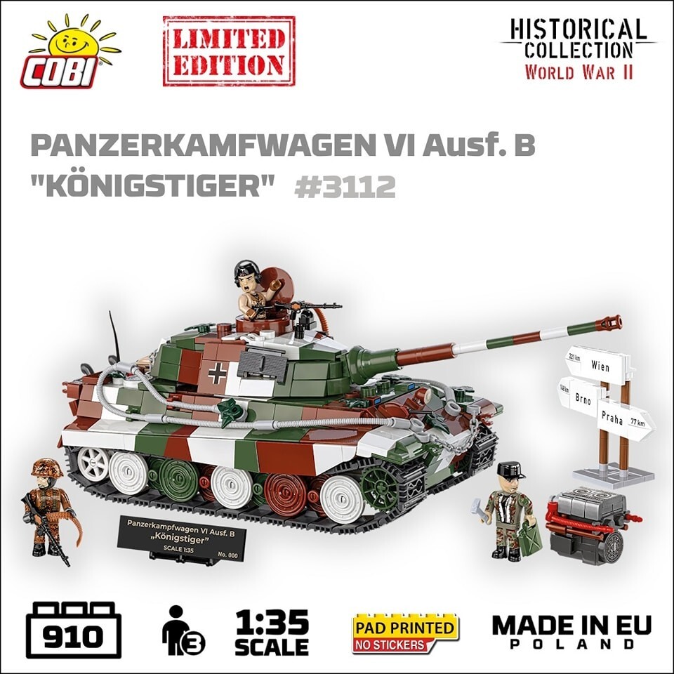 Panzer VI Ausf. B Königstiger Limited COBI 3112 New set Only 1500 set ...