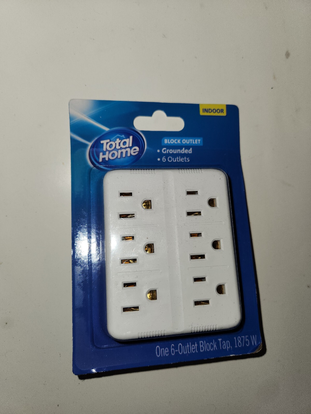 6 Grounded Outlets Tap Electric General Wall Outlet Extender 6 Prong ...