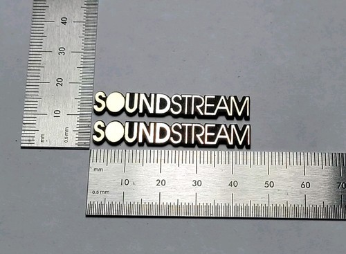 Soundstream Badge Logo Emblem Brushed Gold Pair For Speakers, Amps ...