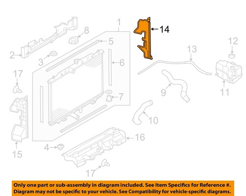 NISSAN OEM 2018 Rogue 2.5L-L4 Radiator-Air Guide Right 215585HK0A | eBay