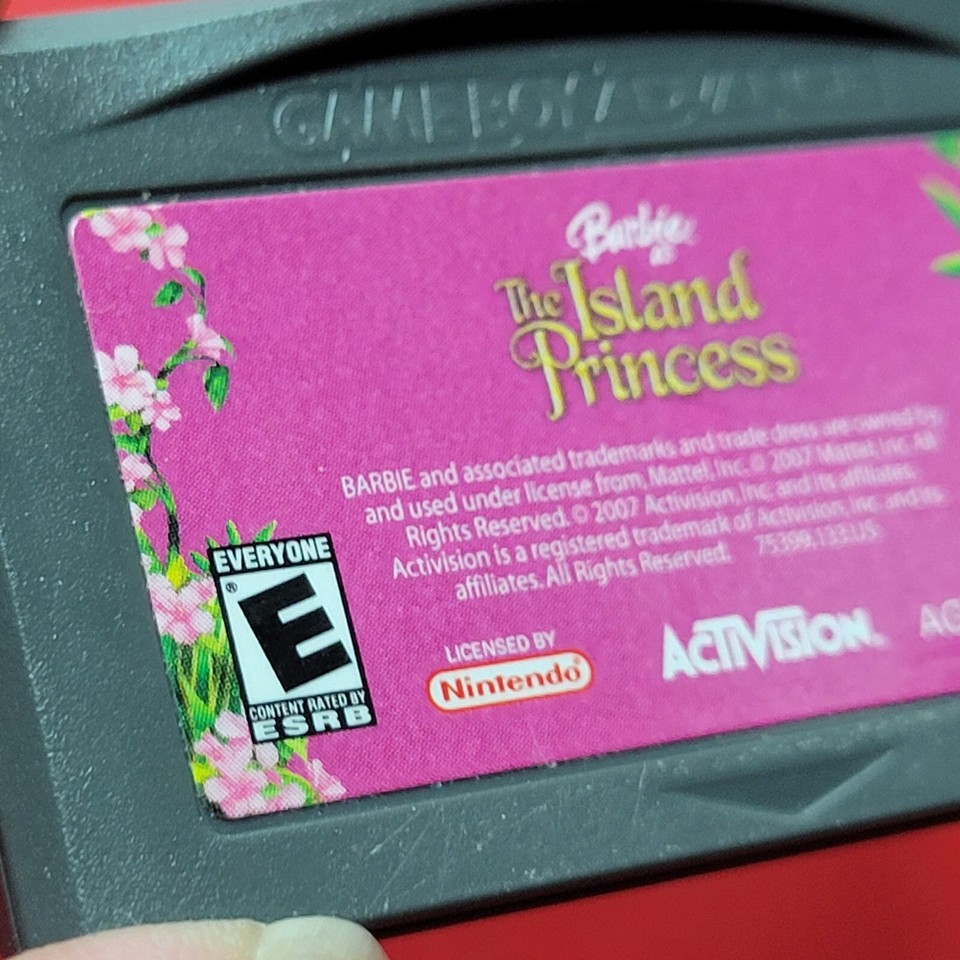 GBA Barbie The Island Princess Game Boy Advance Nintendo GBA Cleaned ...