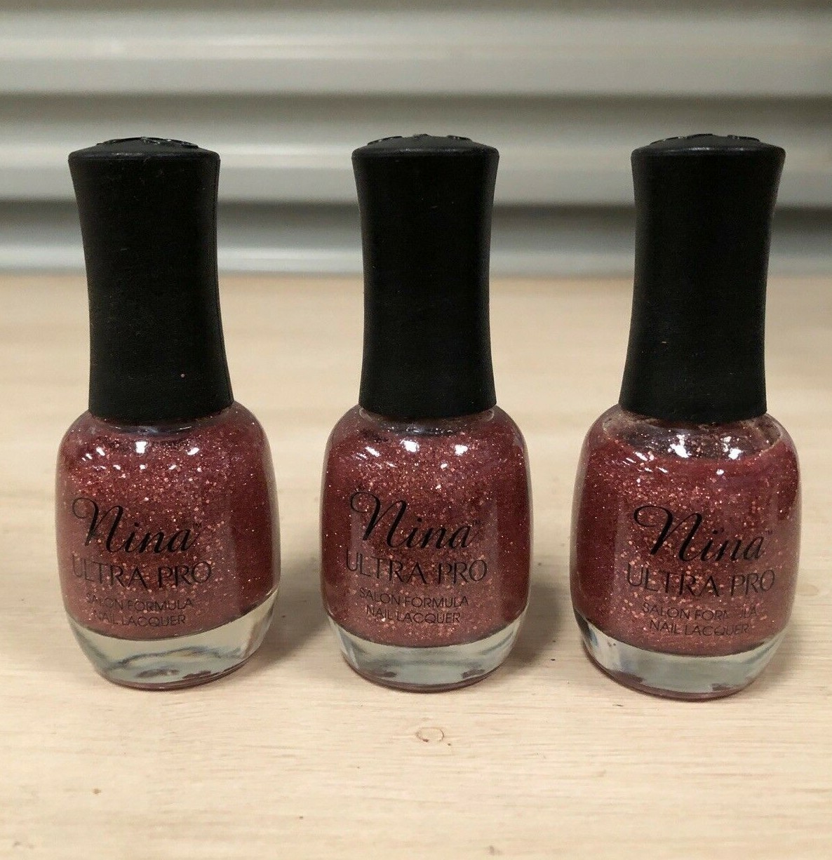 3-pack Nina Ultra Pro Nail Lacquer Salon Formula Glamping Glittery ...