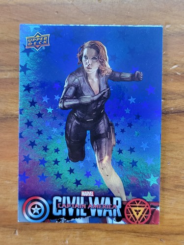 UD 2016 Marvel Captain America Civil War Stars Blue Foil CW25 Card ...