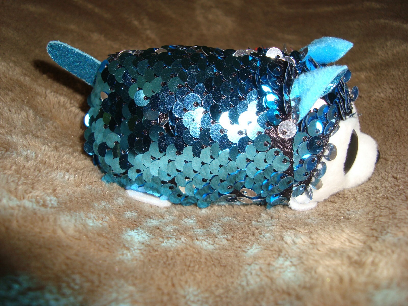 2019 TY Sequins Teeny Tys SLUSH Husky Dog Stackable Plush 4" L x 2” T W ...