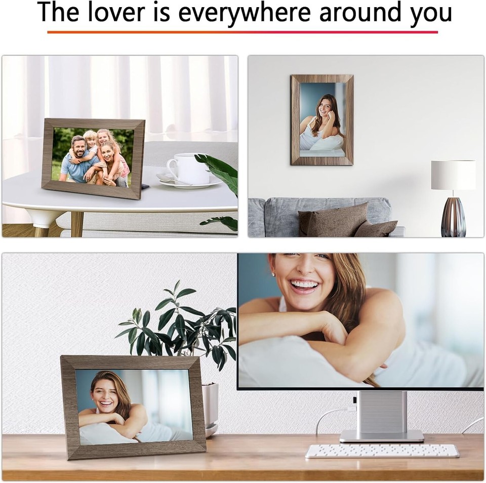 10.1 WiFi Digital Picture Frame, IPS Touch Screen Smart Cloud Digital ...