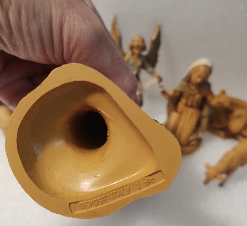 Vintage Fontanini Nativity Manger Angel Set 1983 Depose Italy 9 PC Set ...