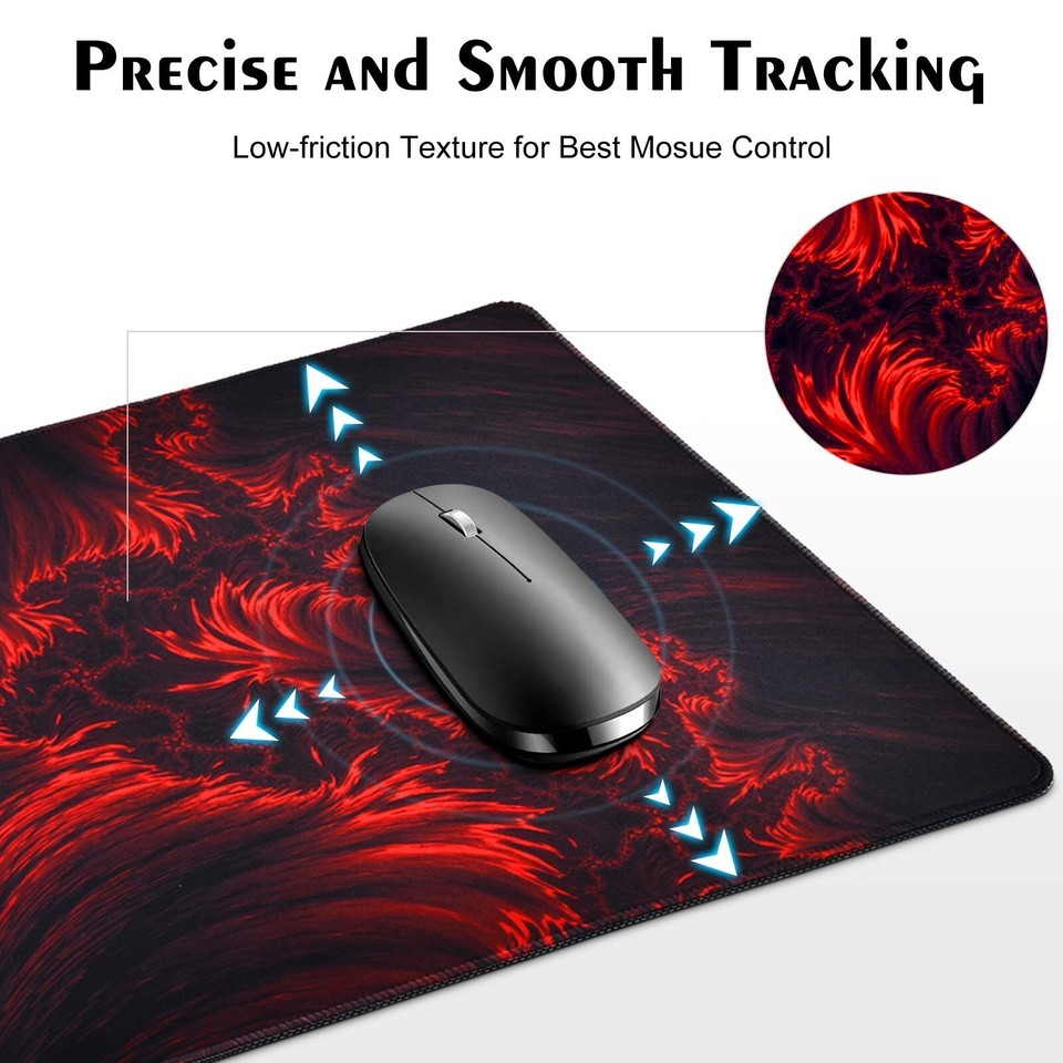Gaming Mouse Pad, Red Large Mouse Pad 31.5×15.75In, Large Gaming Mouse ...