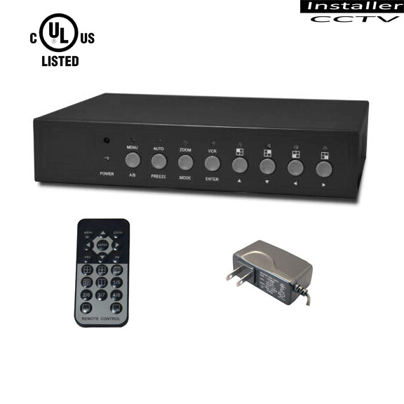 InstallerCCTV 4CH Color Video Quad Multiplexer w/Loop DVR Camera Video ...