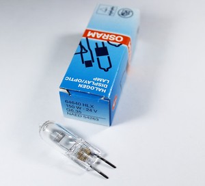 halogen bulbs medical lamp of 150W 24V G6.35 Osram 64640 HLX FCS 24V ...
