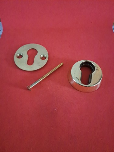Heavy Brass Euro Keyhole Escutcheon Surround for Doors, with Screw ...