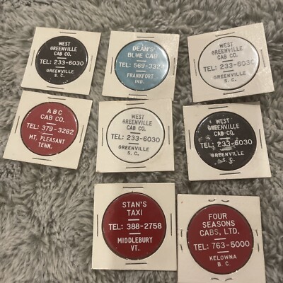 8- Old TAXI RIDE TOKENS. T-2 See Pictures | eBay