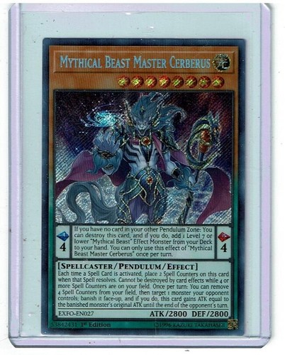 Mythical Beast Master Cerberus - Holographic - Yugioh - EXFO-EN027 | eBay