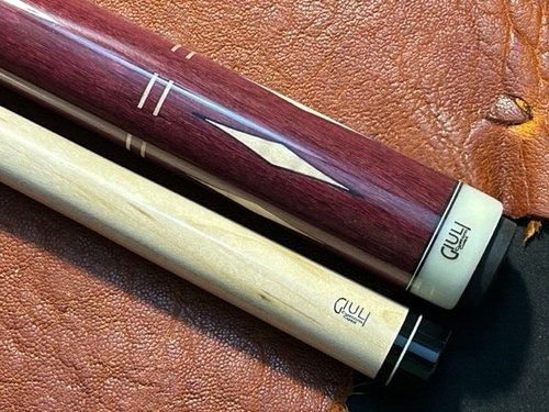 Carl Giuli Custom Purpleheart Full Splice Pool Cue. Maple Shaft ...