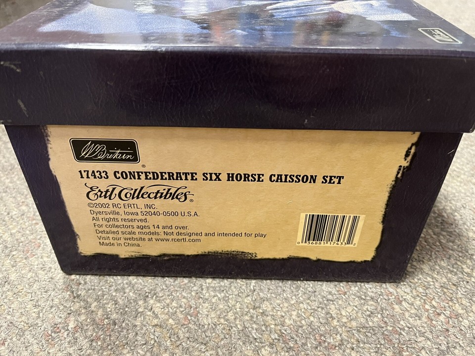 + Britains 17433 American Civil War Confederate Six Horse Caisson Set ...