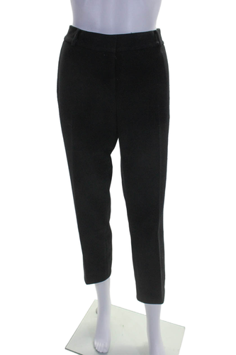 Kate Spade New York Womens Flat Front Straight Leg Trousers Black Size ...