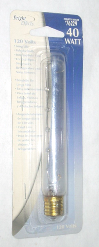 Bright Effects 76229 Light Bulb 120V 40 W Long Life Tubular Bulb for ...