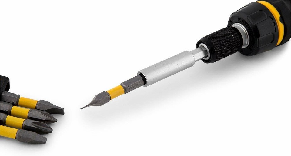 DeWALT MAX-FIT TELESCOPING / RATCHETING MULTI-BIT SCREWDRIVER Bi ...