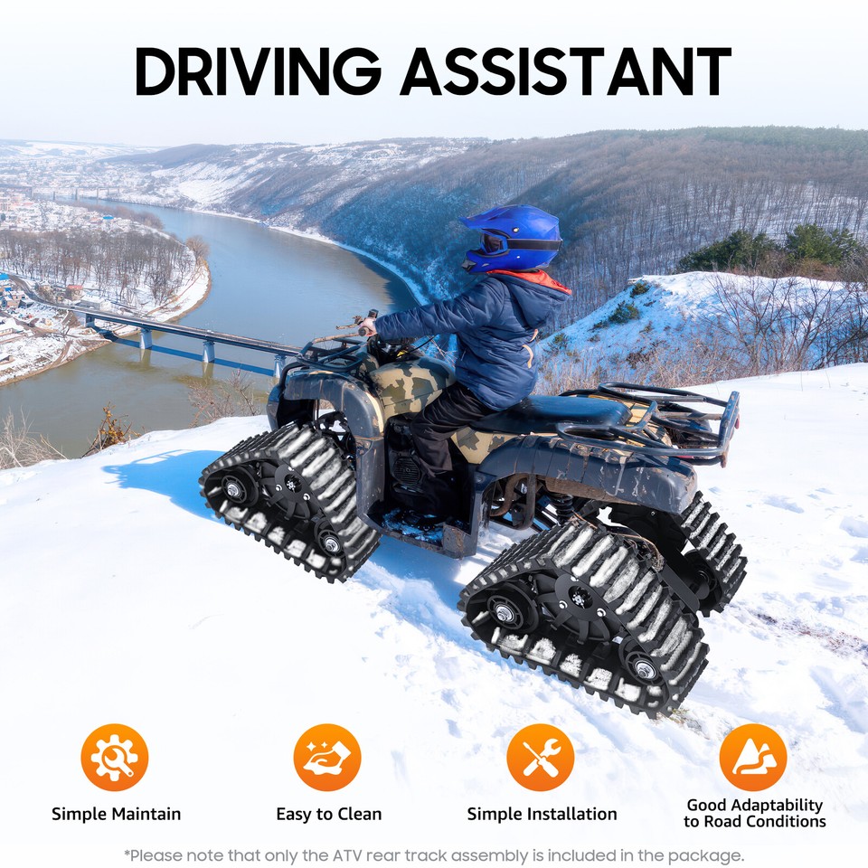 1 Pair Go Kart ATV UTV Buggy Quad Rear Wheel Snow Rubber Sand Tracks ...