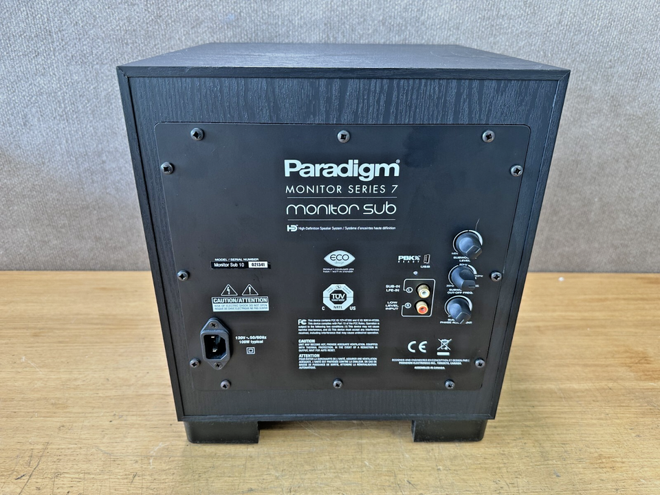 Paradigm Monitor Series 7 Monitor Subwoofer Sub 10 | eBay