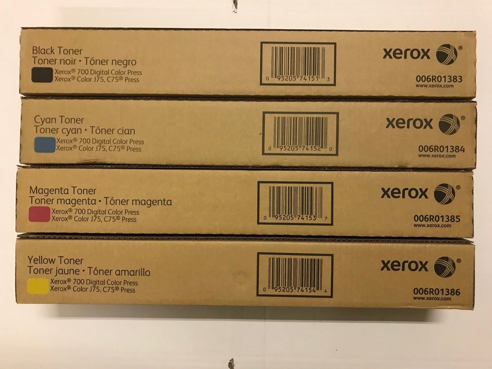 Xerox Dc700/700i/J75/C75 Toner Set PartNumber:006R01383/84/85/86 | eBay