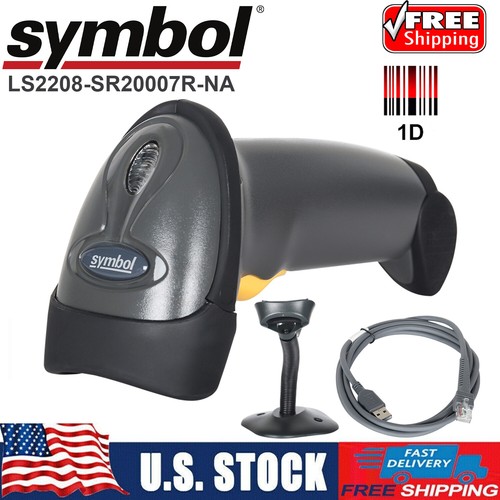 Symbol LS2208-SR20007R-NA Handheld USB Standard Range Barcode Scanner ...