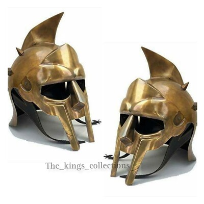 Gladiator Helmet Maximus Medieval Armor Knight Spartan Helmet LARP ...