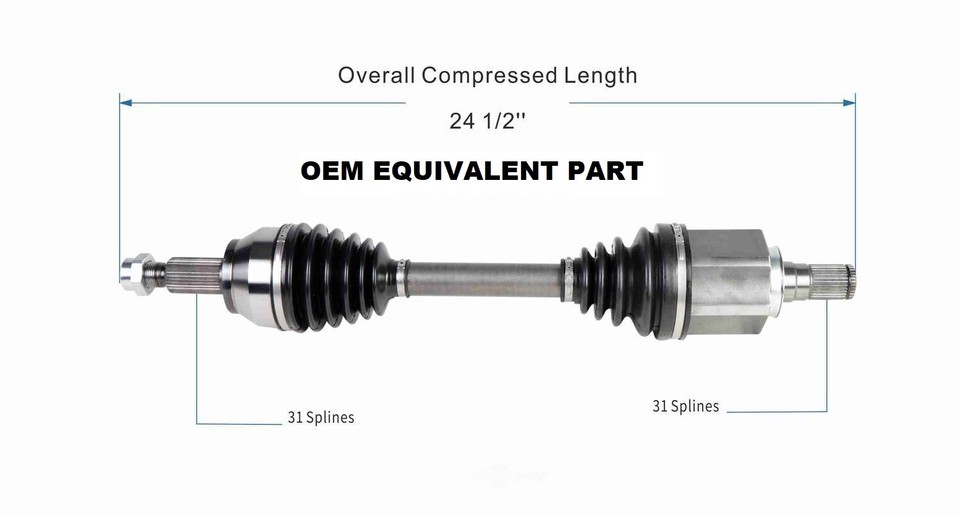 NEW 2014 2015 Land Rover Range Evoque Front Left Driver Side Axle CV ...