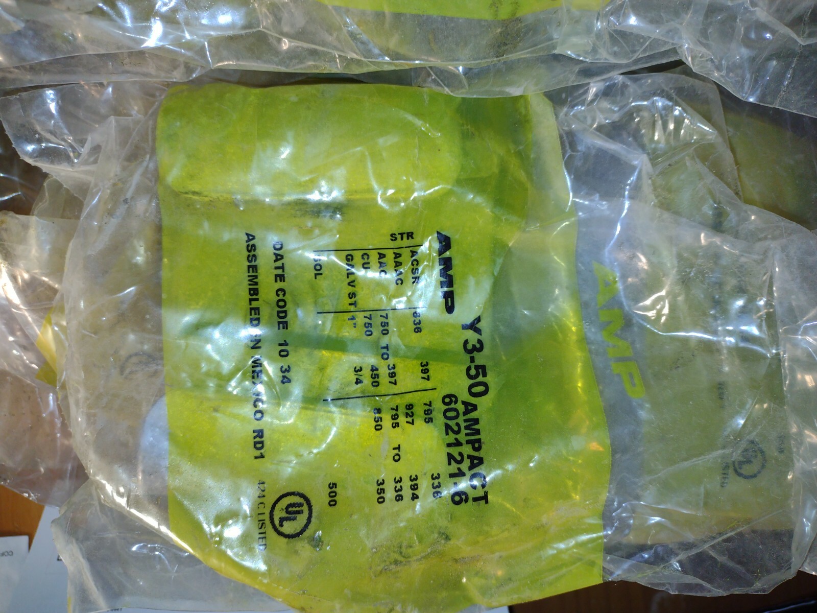 TE CONNECTIVITY AMPACT TAP WEDGE CONNECTOR , 795 SERIES, Y3 50 1-602121 ...