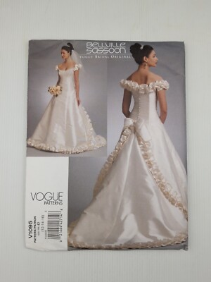 Vogue Sewing Pattern 1095 V1095 Womens Wedding Evening Dress Size 12-16 ...