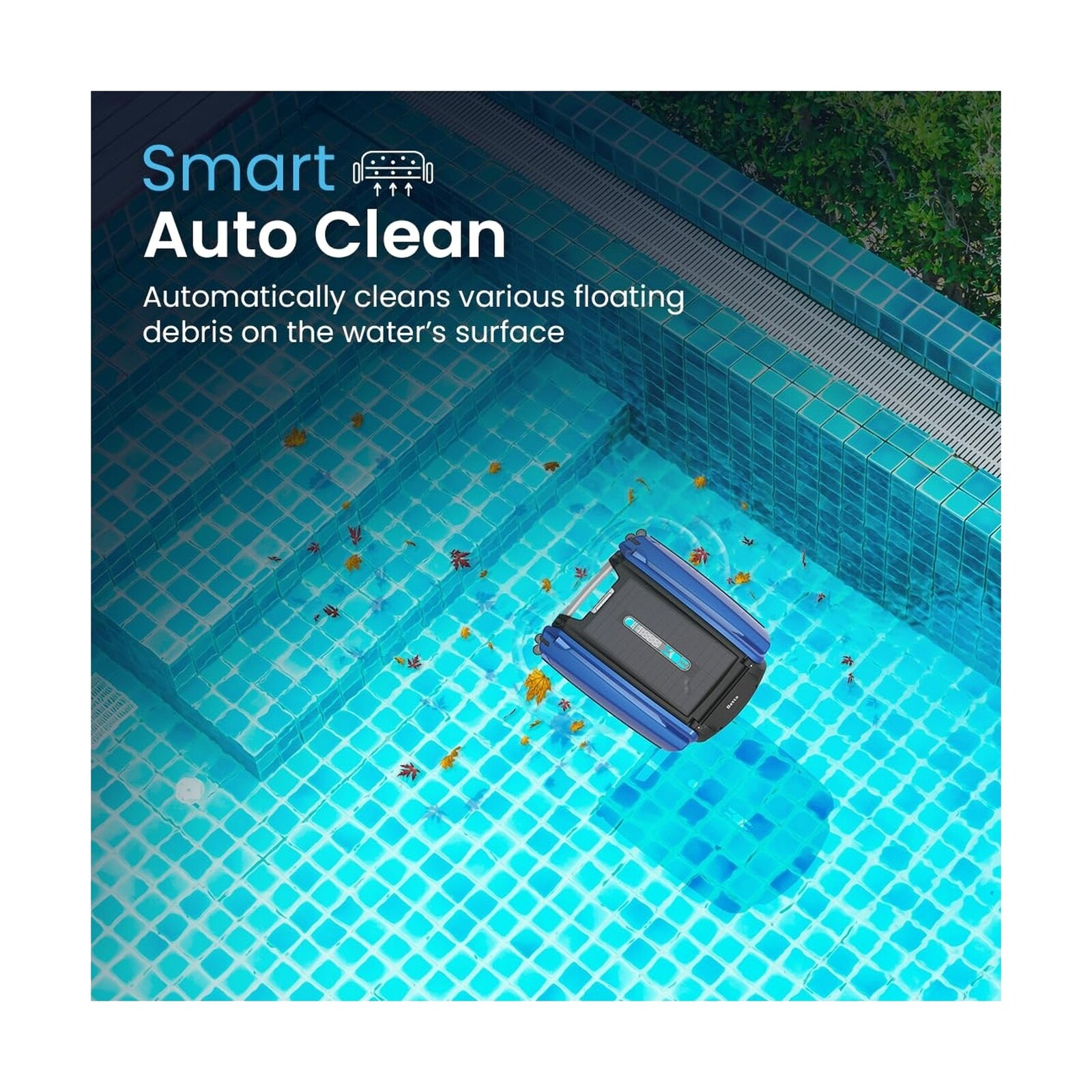 Betta SE Solar Powered Automatic Robotic Pool Skimmer Cleaner with 30 ...