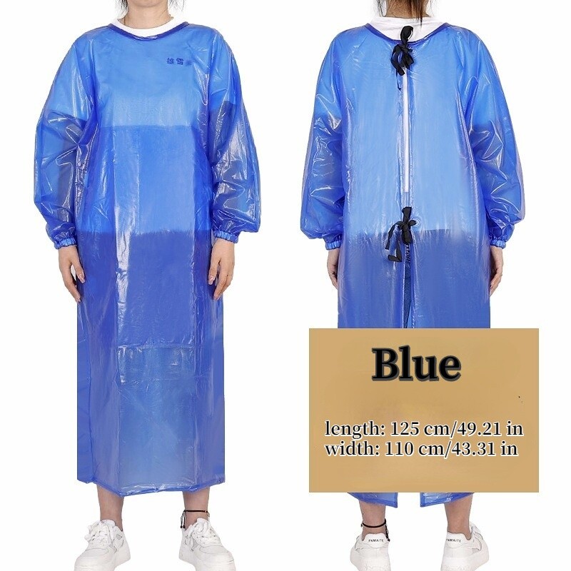 Long Sleeve PVC Apron Waterproof Oil Resistant Butcher Overall Smock ...