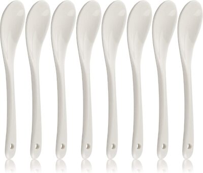 Porcelain Egg Spoons Ceramic Spoons Set Of 8 Tea Spoon Teaspoons For ...