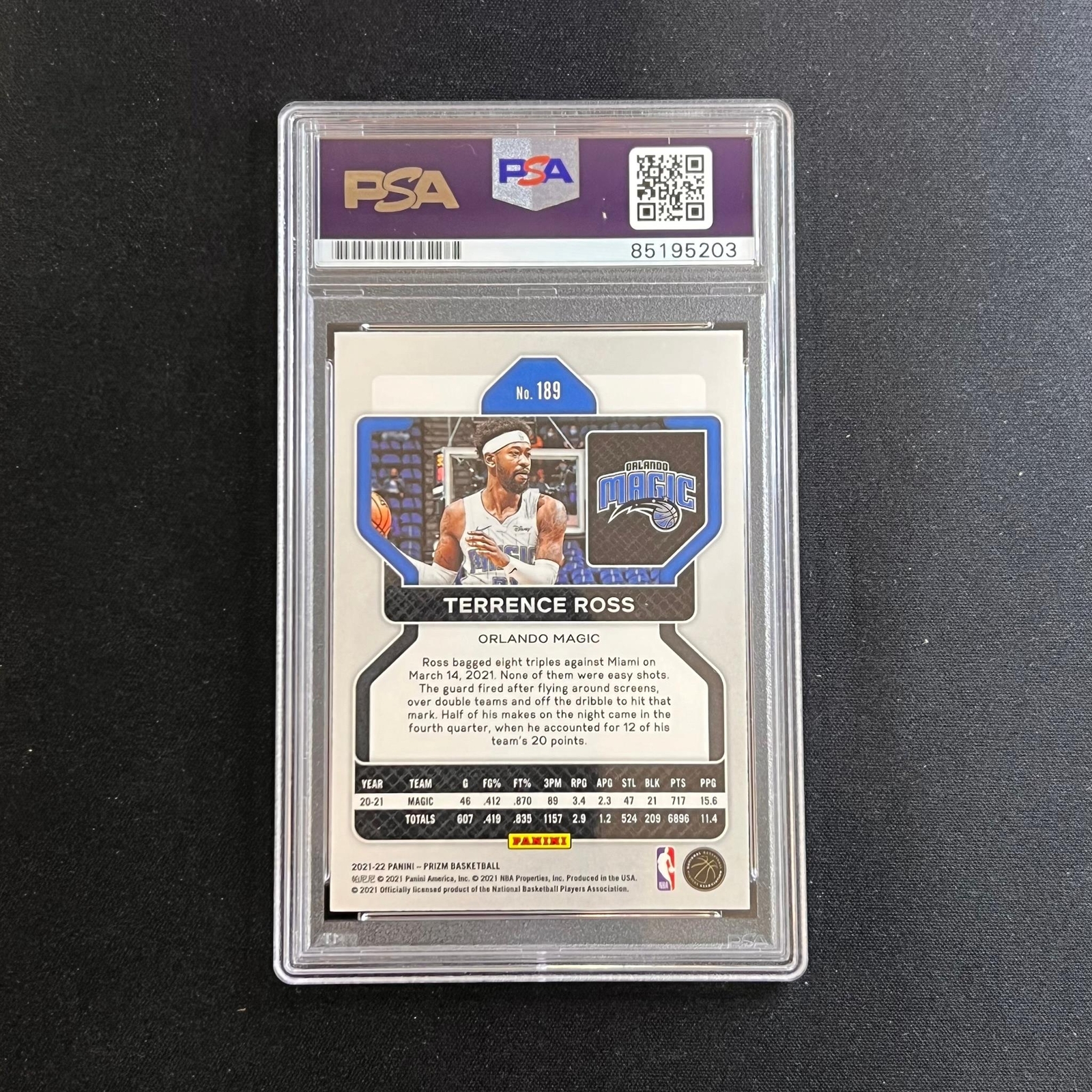 2019-20 Panini Prizm #44 Terrence Ross Signed Card AUTO PSA Slabbed ...