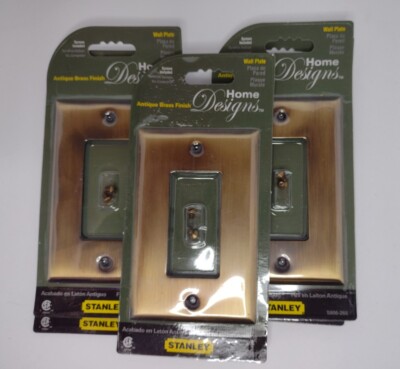 Stanley Wall Plates Antique Brass Finish Set Of 5 Home Improvement ...