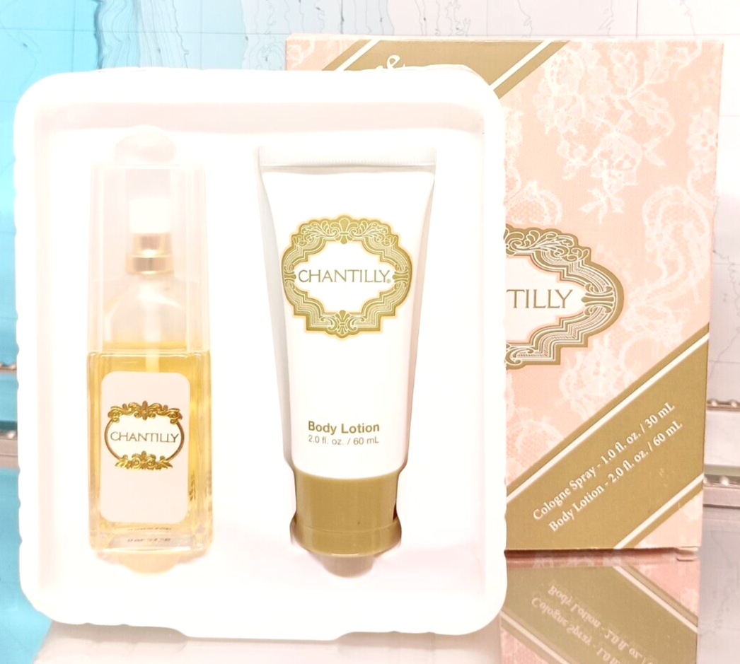 Vintage CHANTILLY by Dana Perfume Cologne Spray 1 fl oz + Body Lotion ...