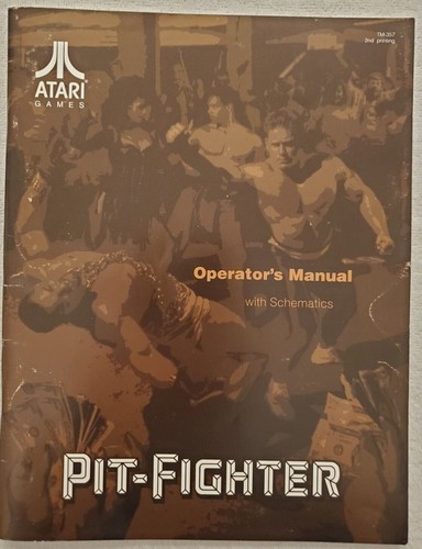 Original Atari Pit Fighter Arcade Game Manual With Schematics | eBay