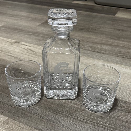 USC TROJANS University of Southern California Glass Decanter Set (3 ...