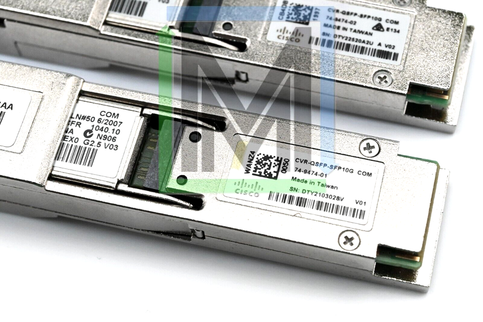 LOT OF 2 CVR-QSFP-SFP10G CISCO QSFP TO SFP/SFP+ ADAPTER MODULE non-holo ...
