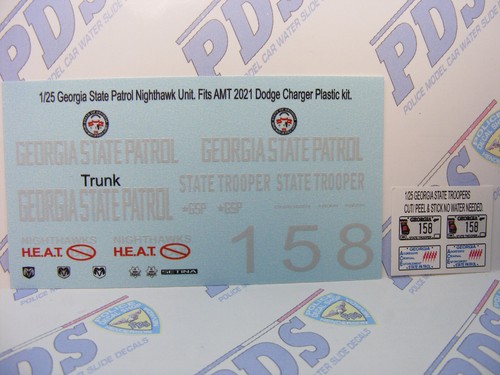Georgia State Patrol Nighthawks 1/25 Waterslide Decals Fit AMT '21 ...