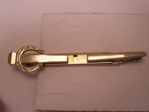 Horseshoe & Nail Vintage HADLEY LARGE SLIDING/FOLDING Tie Bar Clip | eBay