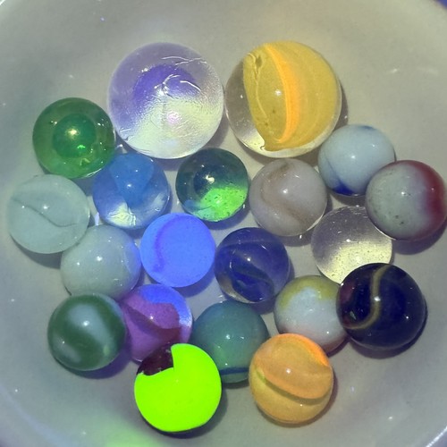 Vintage Marble Lot Of MARBLES UV Reactive Cadmium Uranium Lot #64 | eBay