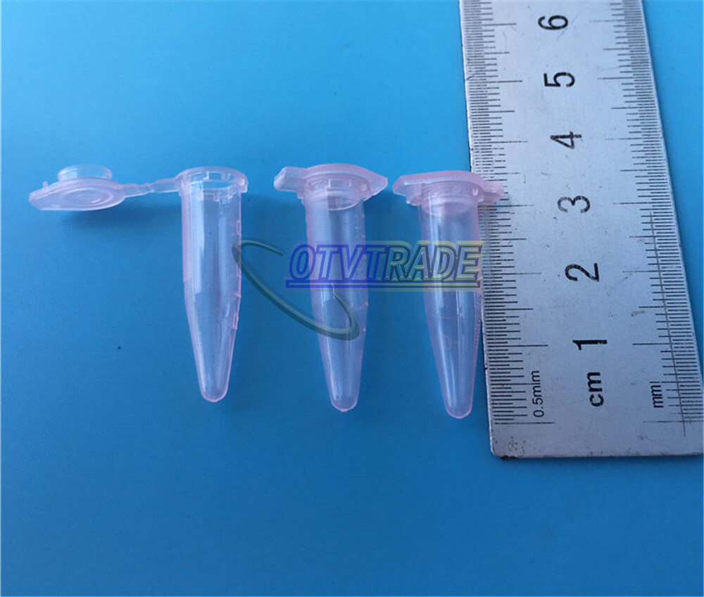 100pcs Assorted Colors 1.5ml Micro centrifuge Tubes Plastic Test Vials ...